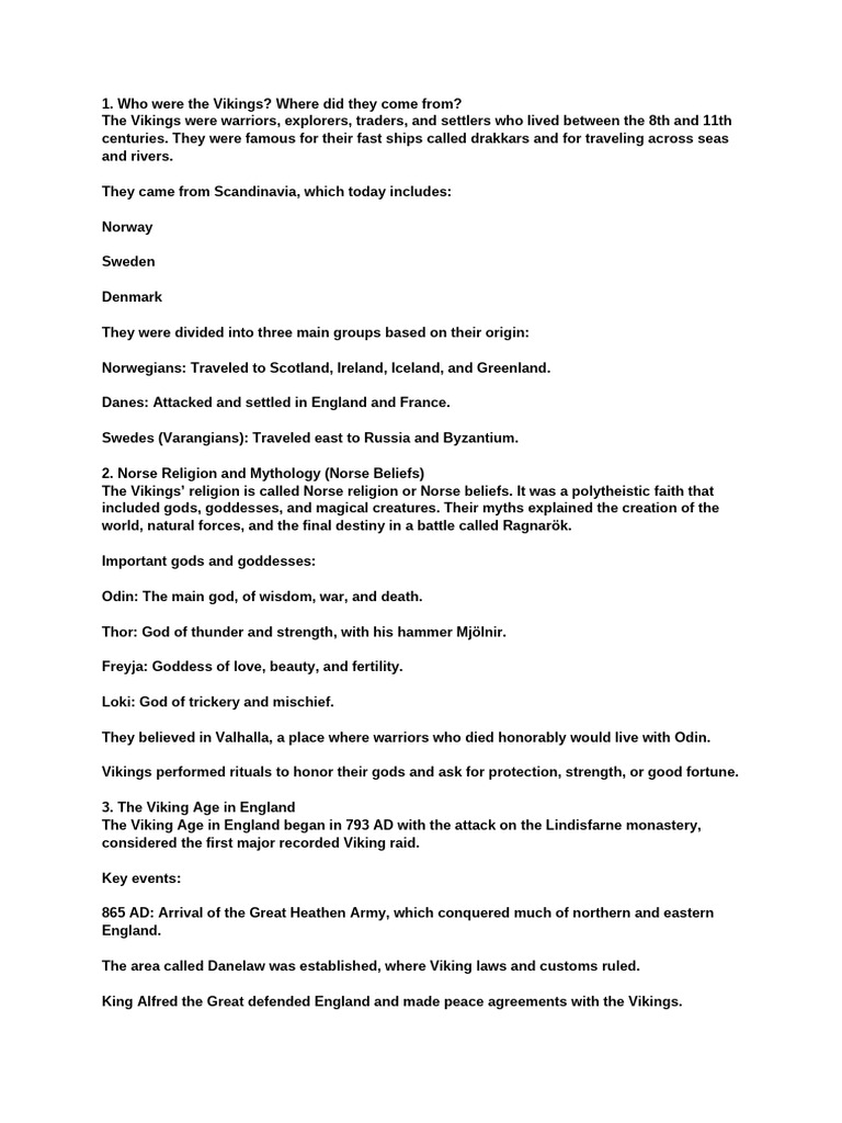 PRESENTATION 7 - Viking Raids and Invasion of England | PDF | Danelaw ...
