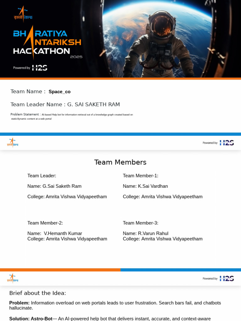Bharatiya Antariksh Hackathon 2025 Idea Submission | PDF | Databases | Python (Programming Language)