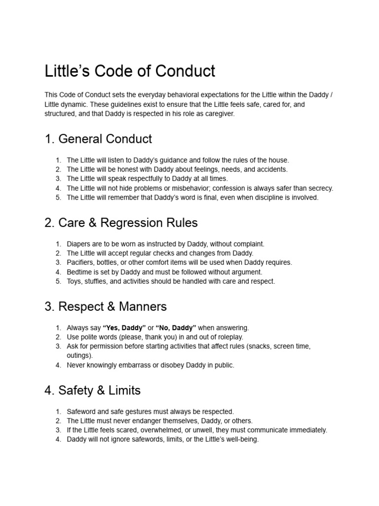 Little's Code of Conduct | PDF
