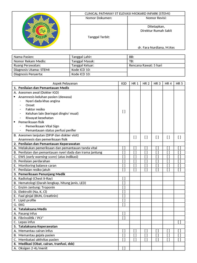 Clinical Pathway Stemi | PDF