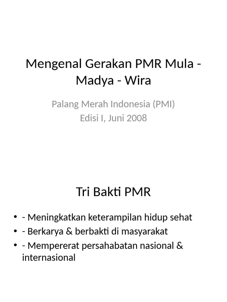 Mengenal Gerakan PMR | PDF