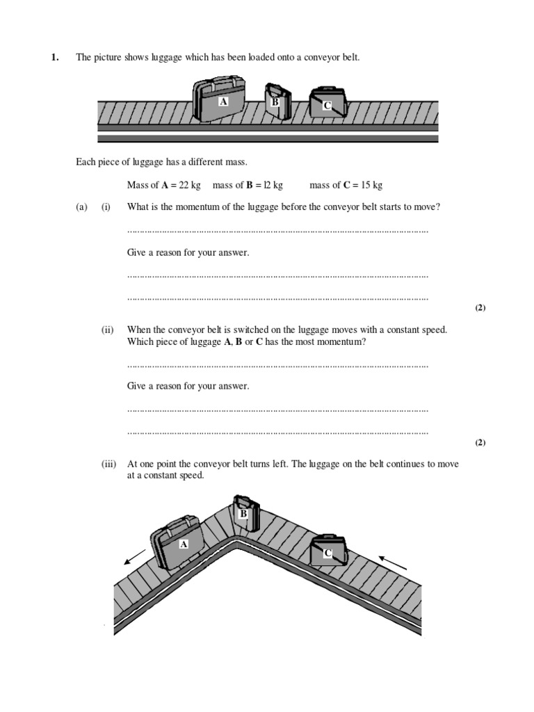 Momentum Questions | PDF | Momentum | Speed