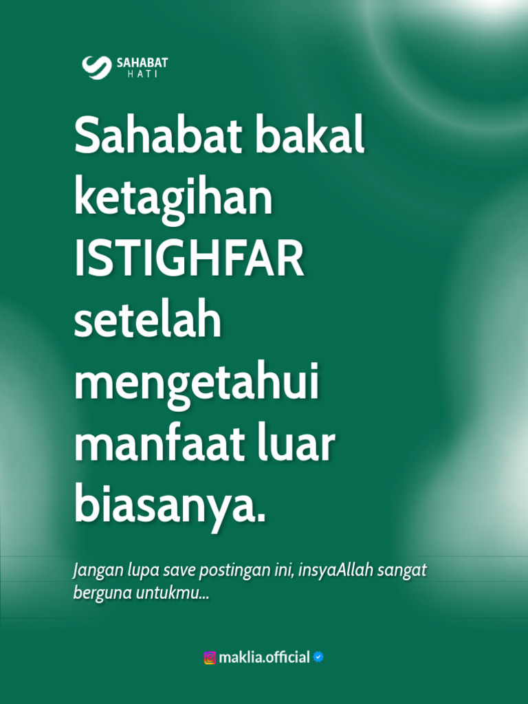 Manfaat Istighfar dalam Kehidupan | PDF