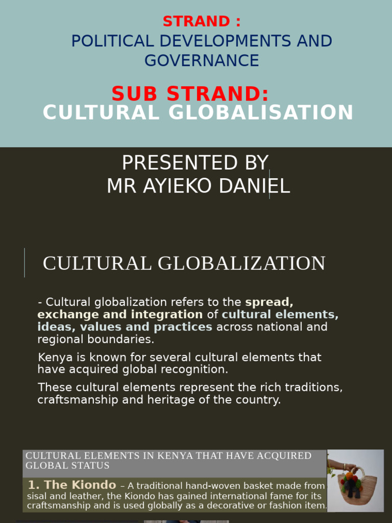 Cultural Globalisation | PDF | Kenya | Communication