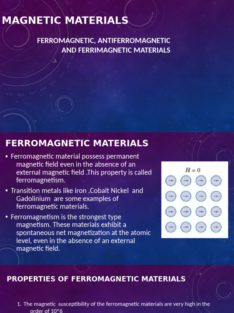 Ferromagnetic Materials | PDF | Ferromagnetism | Magnetism