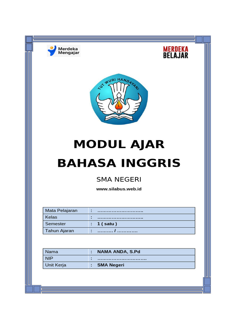 Cover Modul Ajar Silabus - Web.id | PDF
