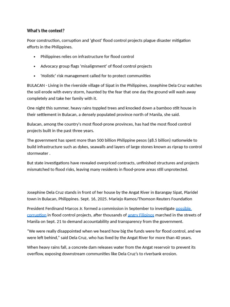 Corruption in Philippine Flood Control Projects | PDF | Flood | Hazards