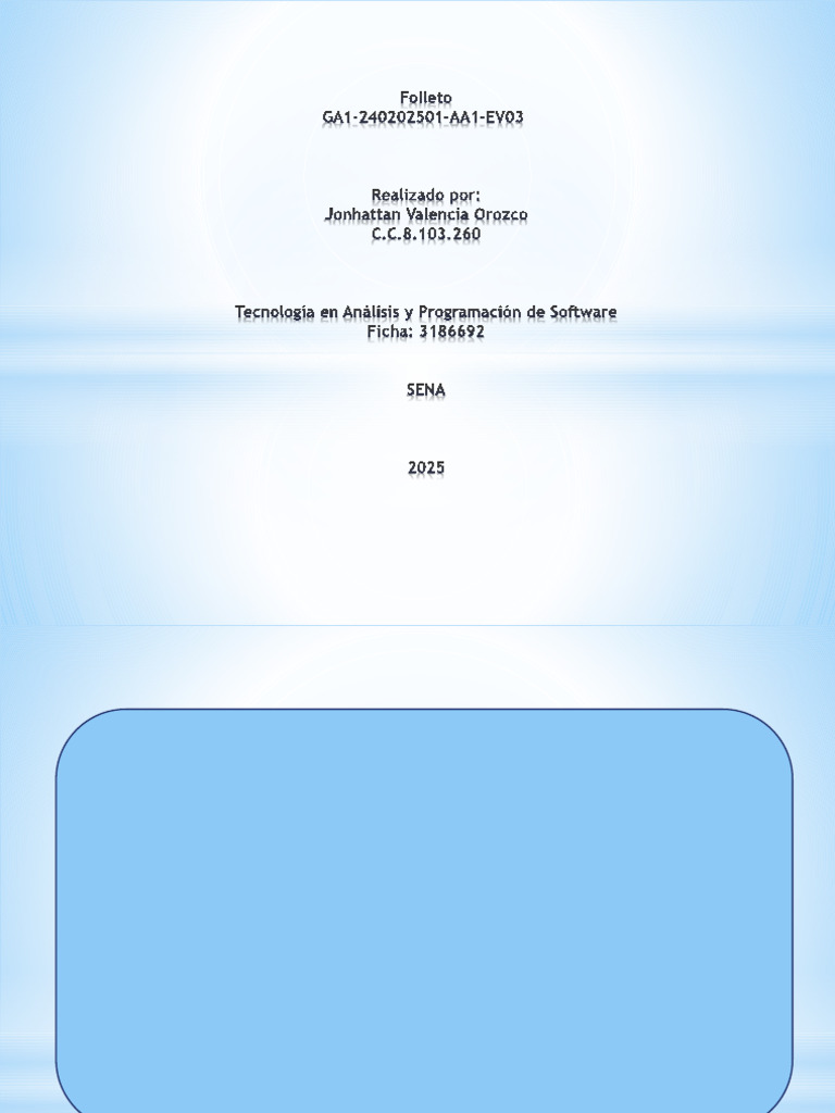 Folleto. GA1-240202501-AA1-EV03 | PDF