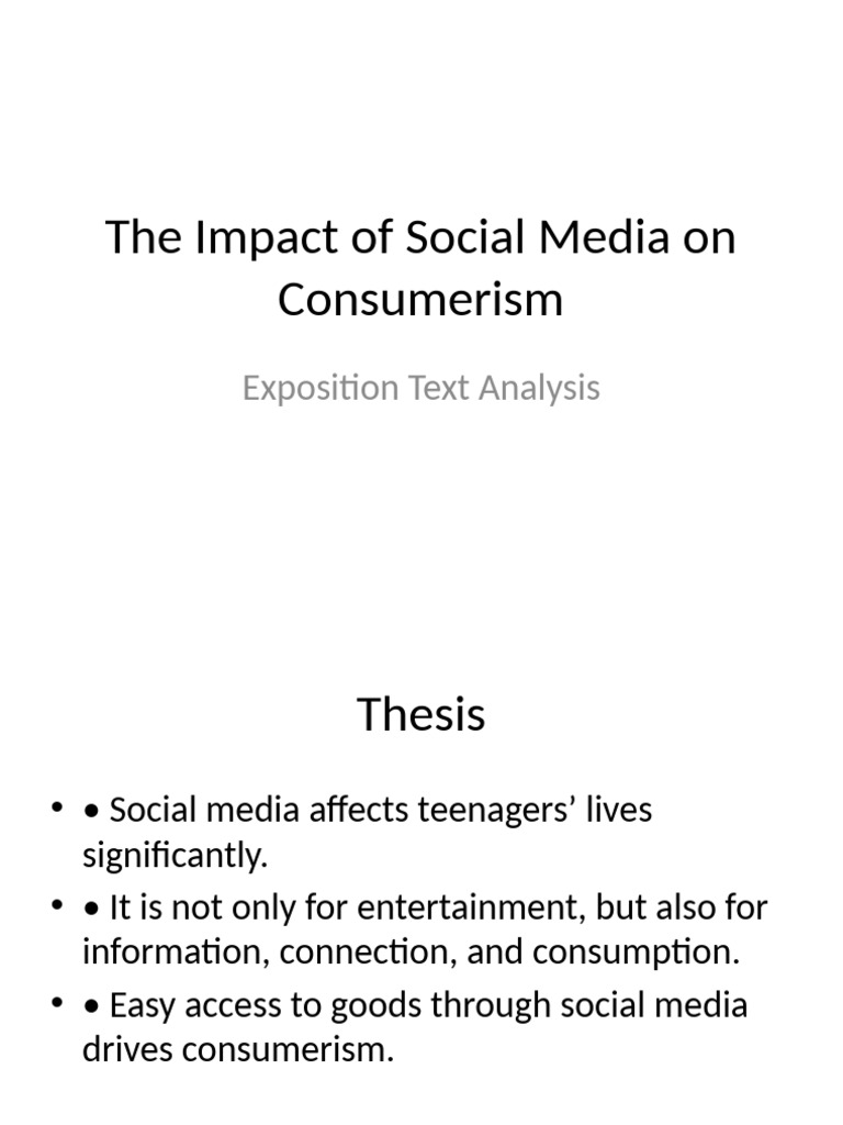 Social Media and Consumerism | PDF