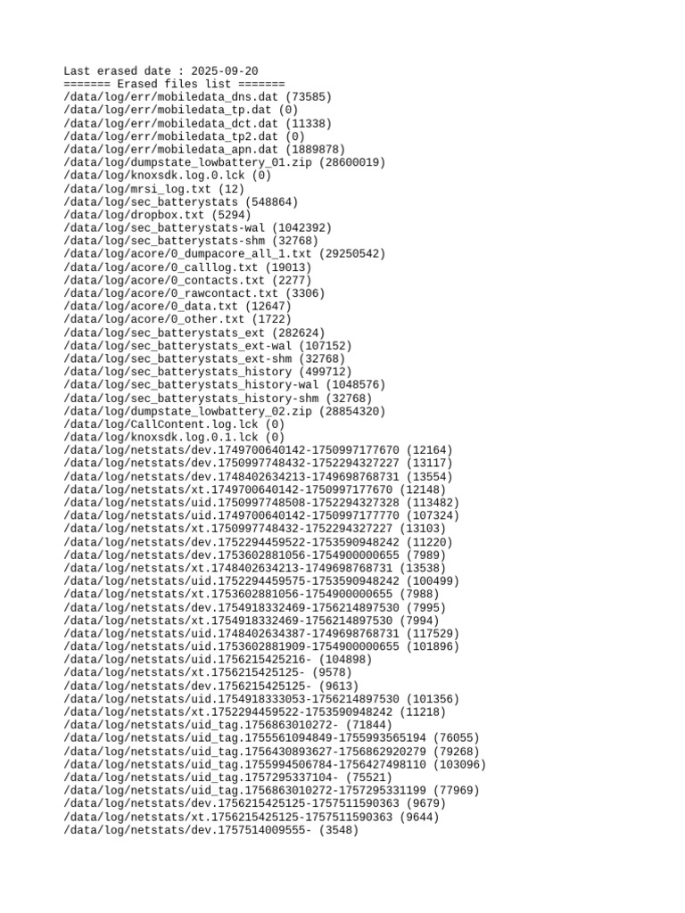 Erased Log by Sos | PDF | Publishing | Utility Software