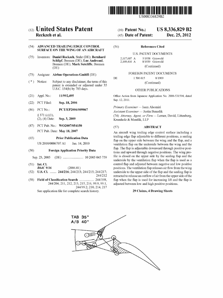 Advanced Trailing Edge Control Surface On The Wing of An Aircraft | PDF ...