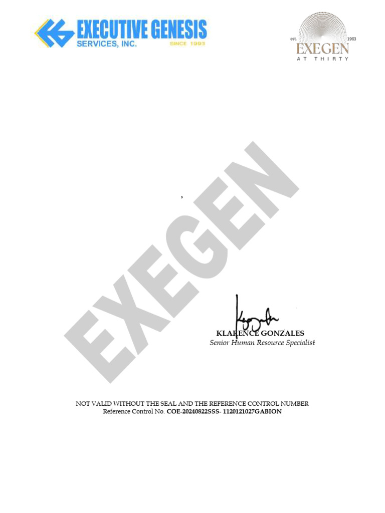 Certificate of Separation and Non-Payment Gabion | PDF