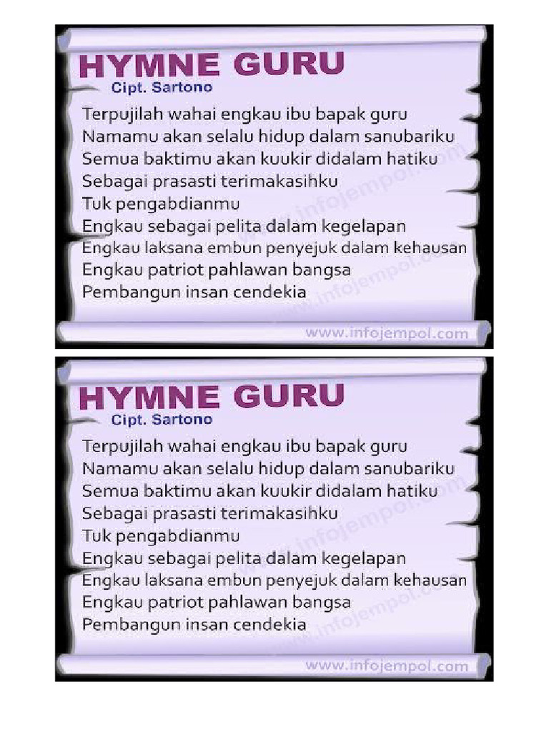 Lirik Syukur Dan Hymne | PDF