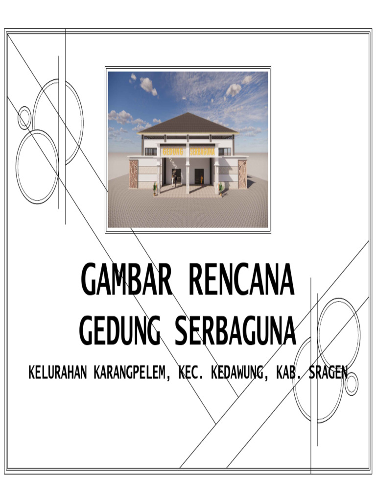 Gambar Kerja Gedung Serbaguna 1 | PDF