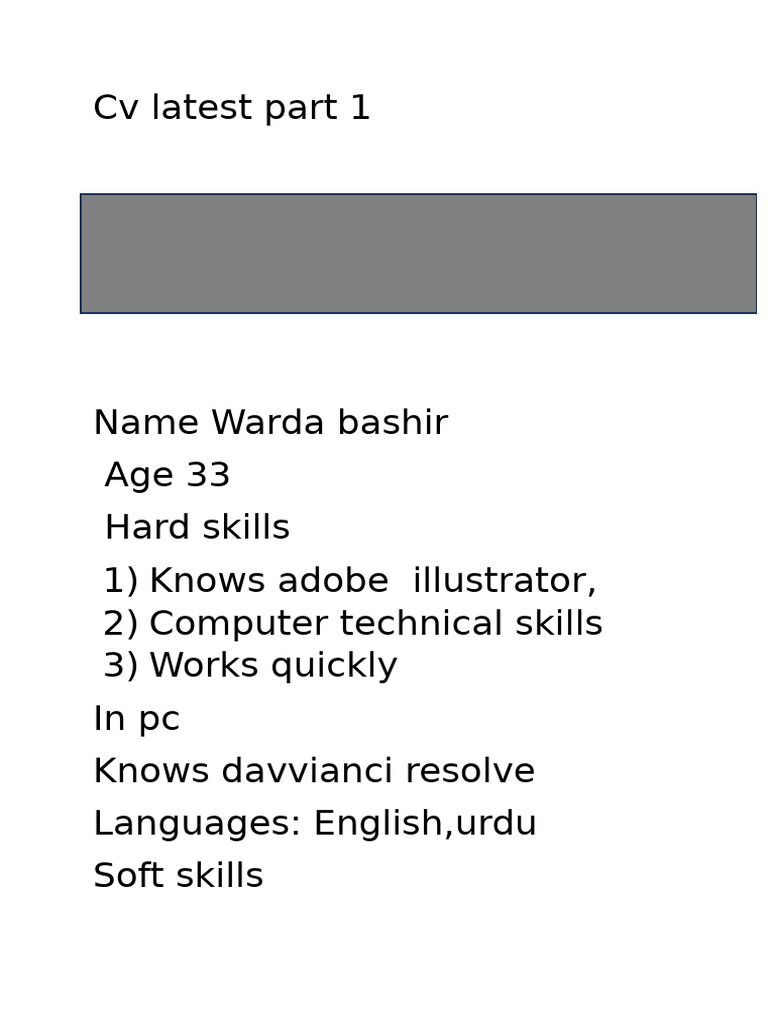 CV Warda Bashir 01 | PDF