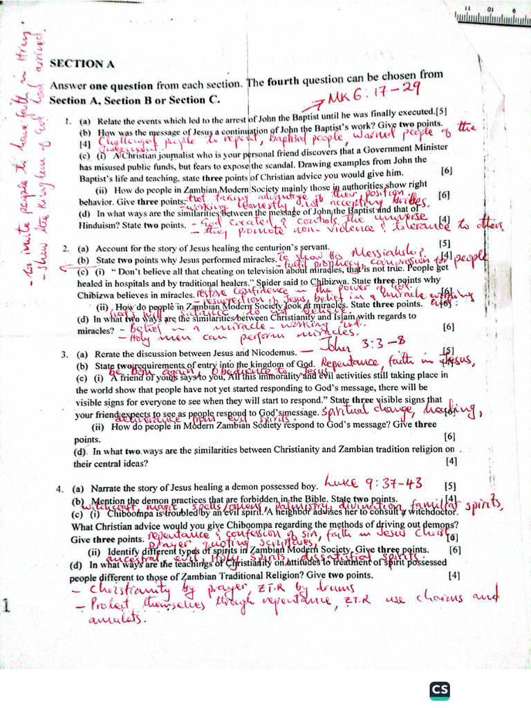 RE Mock Exams Paper 2025 | PDF