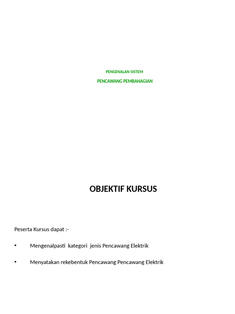 Pengenalan Sistem Pencawang | PDF