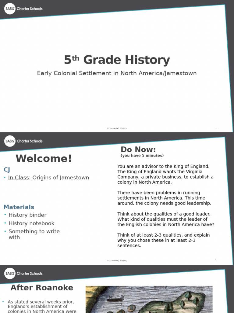 History 5 - Origins of Jamestown | PDF | Jamestown, Virginia | North ...