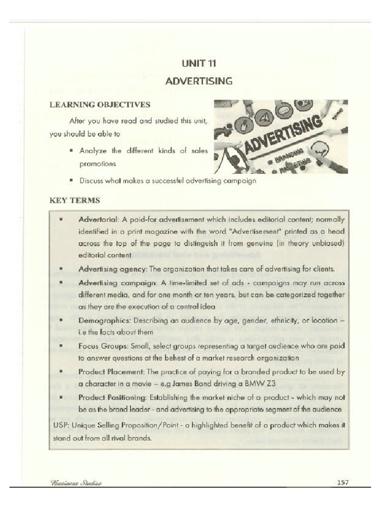 Unit 11 Advertising | PDF