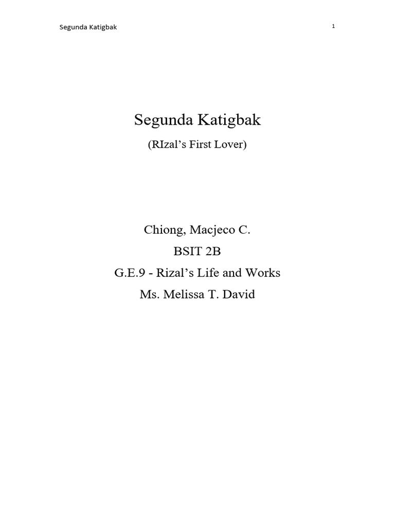 Segunda Katigbak.1759719440522 | PDF | Philippines