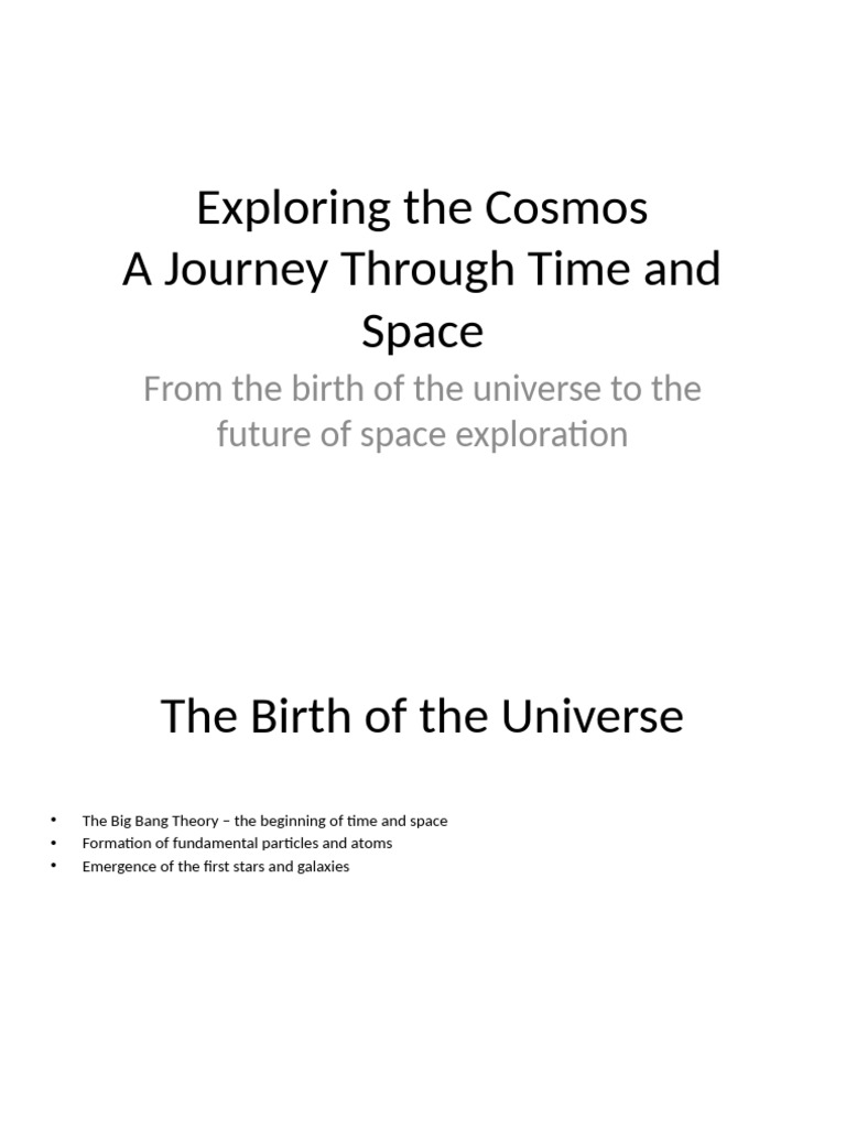 Exploring The Cosmos | PDF