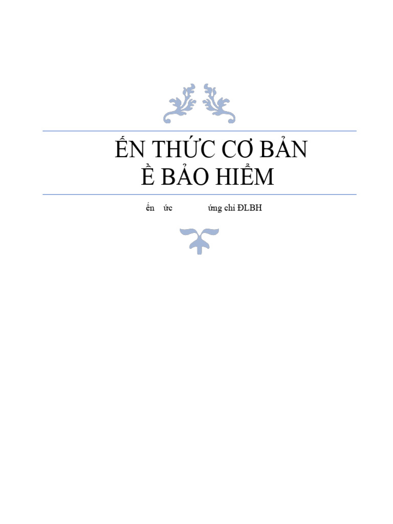 Giao Trinh Kien Thuc Co Ban Ve BH | PDF