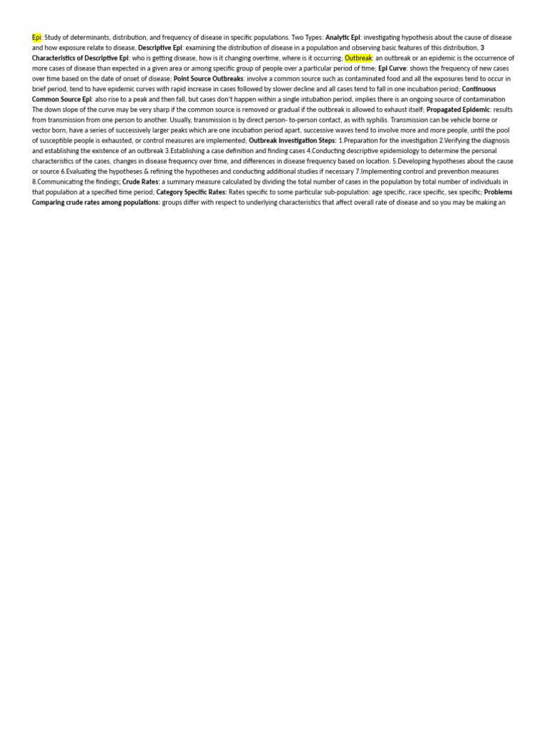 Sph 102 Mt 2 Cheat Sheet | PDF | Epidemics | Hypothesis