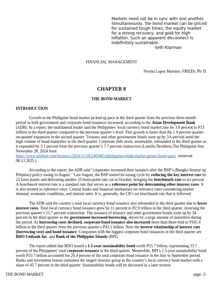 Philippine Bond Market Growth Insights | PDF | Bonds (Finance) | Yield ...