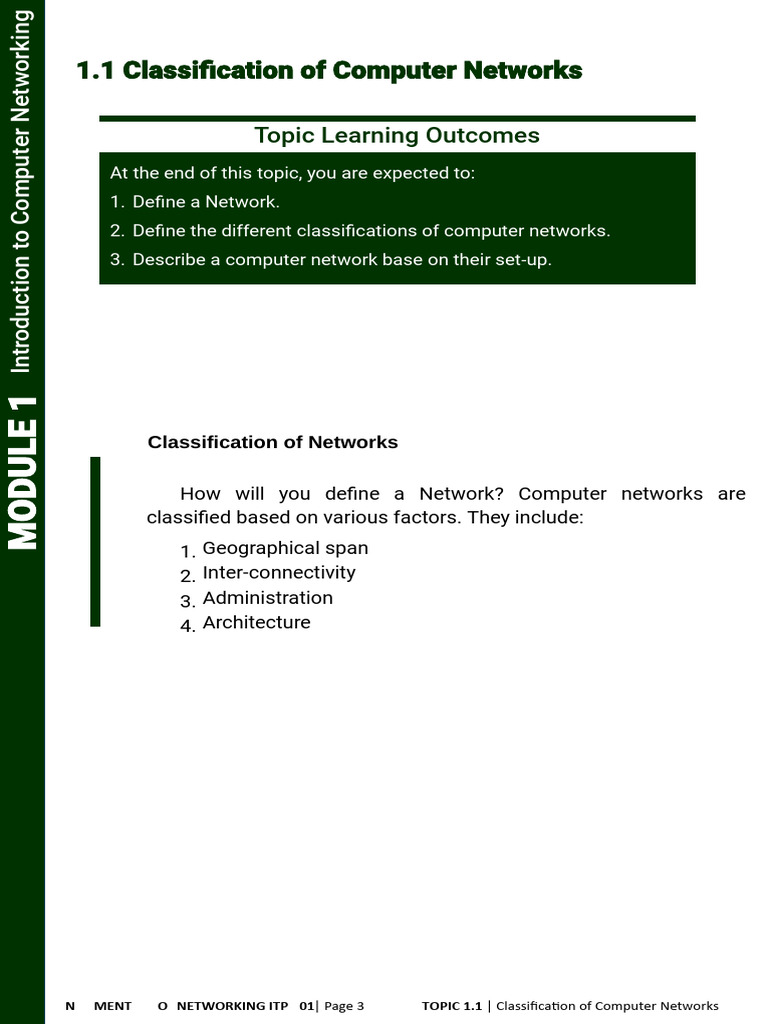 Computer Network Classifications Explained | PDF | Client–Server Model ...