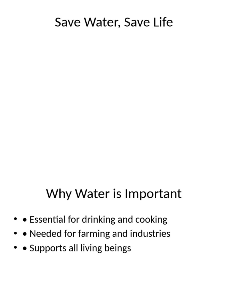 Save Water: Essential Strategies | PDF