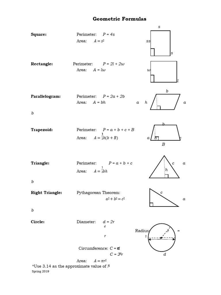 PDF-LINK M-G2 Geometric Formulas | PDF | Area | Euclidean Geometry