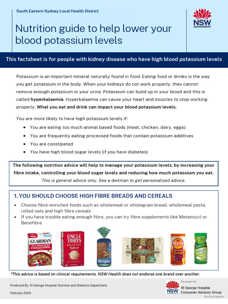 Low Potassium Diet Resource 2025 | PDF | Foods | Whole Grain