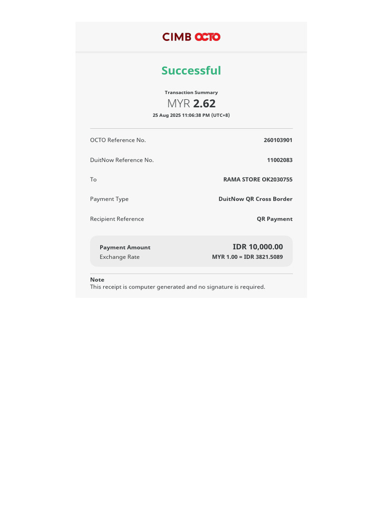 Cimb Octo My-260103901 | PDF