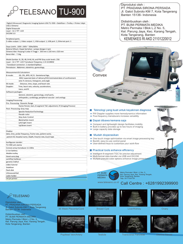 Brosur USG Telesano TU-900, Stabilizer, Trolley, Printer Inkjet | PDF ...