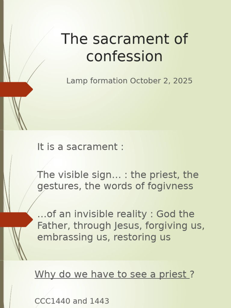 Understanding the Sacrament of Confession | PDF | Seven Deadly Sins ...