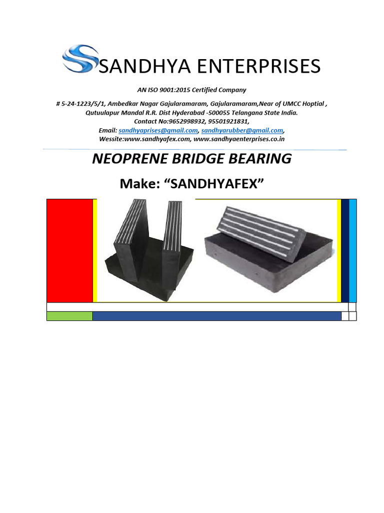 Neoprene Bridge Bearing Pads Overview | PDF