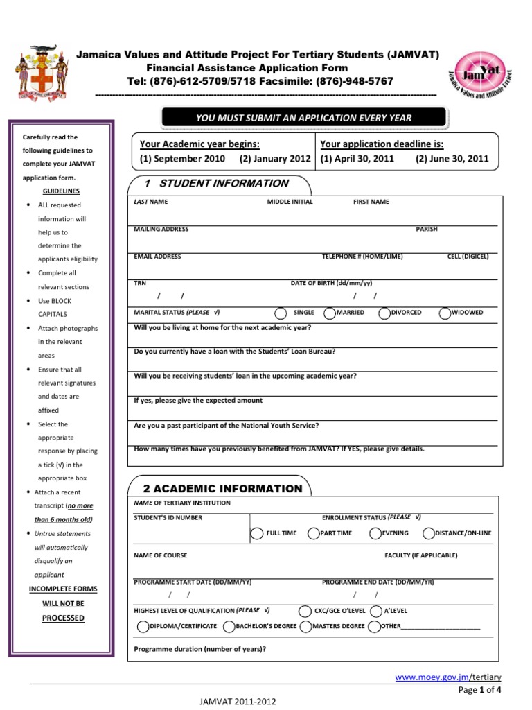 JAMVAT Financial Assistance Application | PDF | Self Employment | Small ...