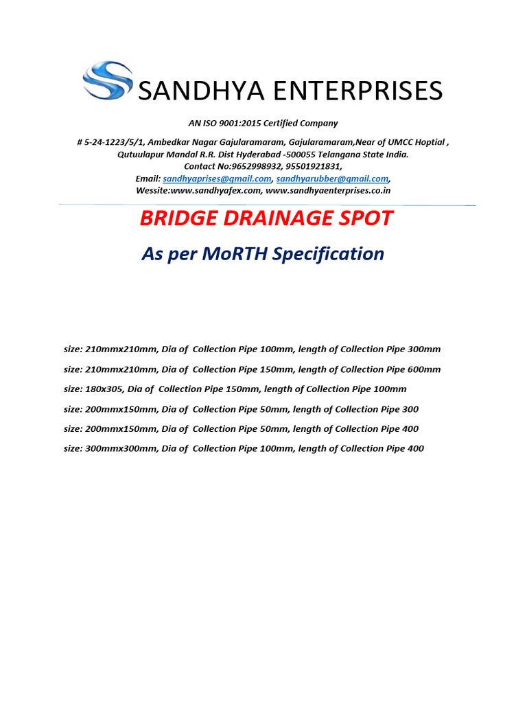 Drainage Spout | PDF
