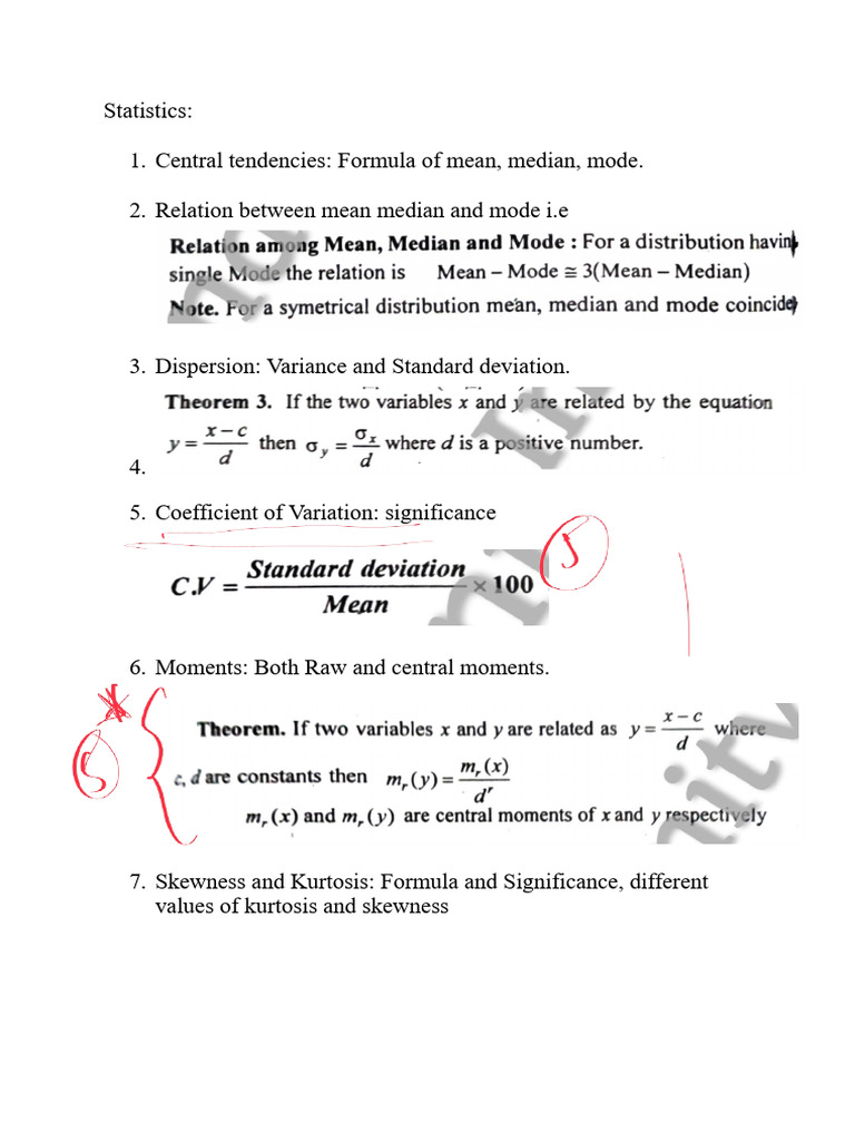 Prob and Stat Tips | PDF