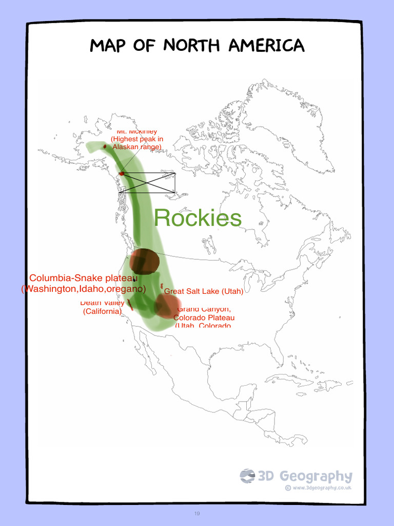North American Mountain Ranges Map | PDF