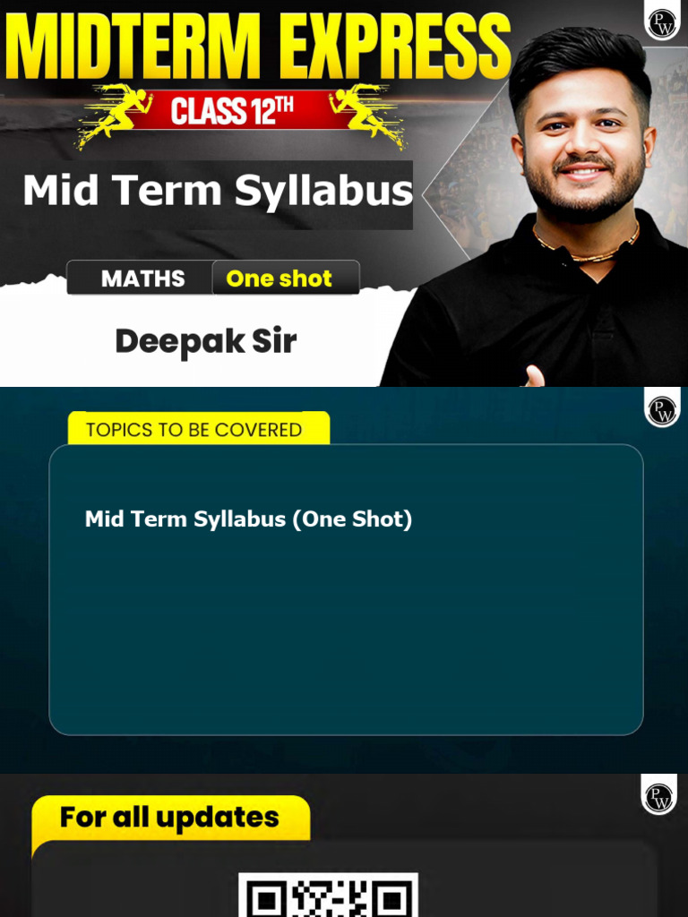 Class 12 Maths Half Yearly Marathon - Class Notes - Class 12th Half ...