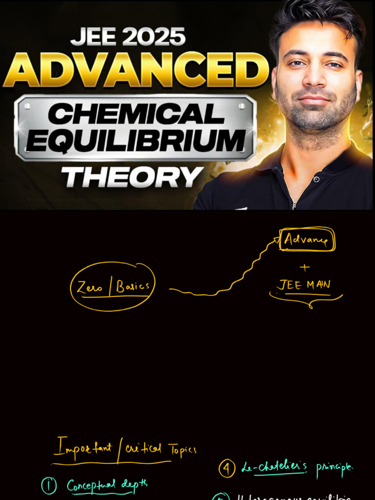 JEE 2025 Advanced Chemical Equilibrium | PDF | Chemical Equilibrium ...