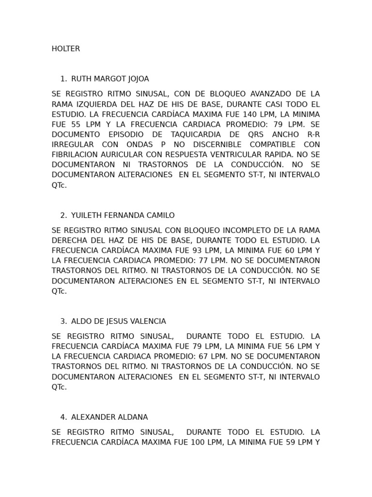 Informe 20 01 2025 | PDF | Insuficiencia cardíaca | Fisiología