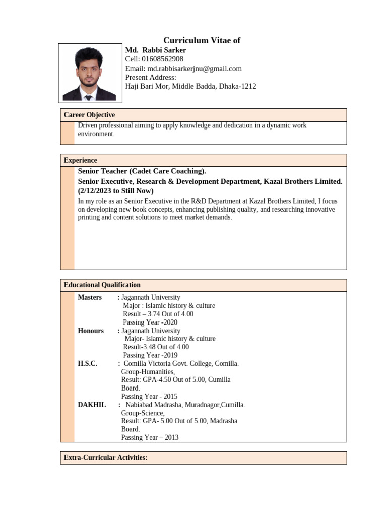 Curriculum Vitae of Rabbi | PDF | Microsoft Windows | Software