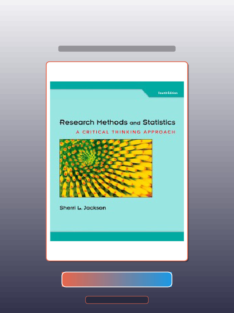 Research Methods and Statistics a Critical Thinking Approach 4th ...
