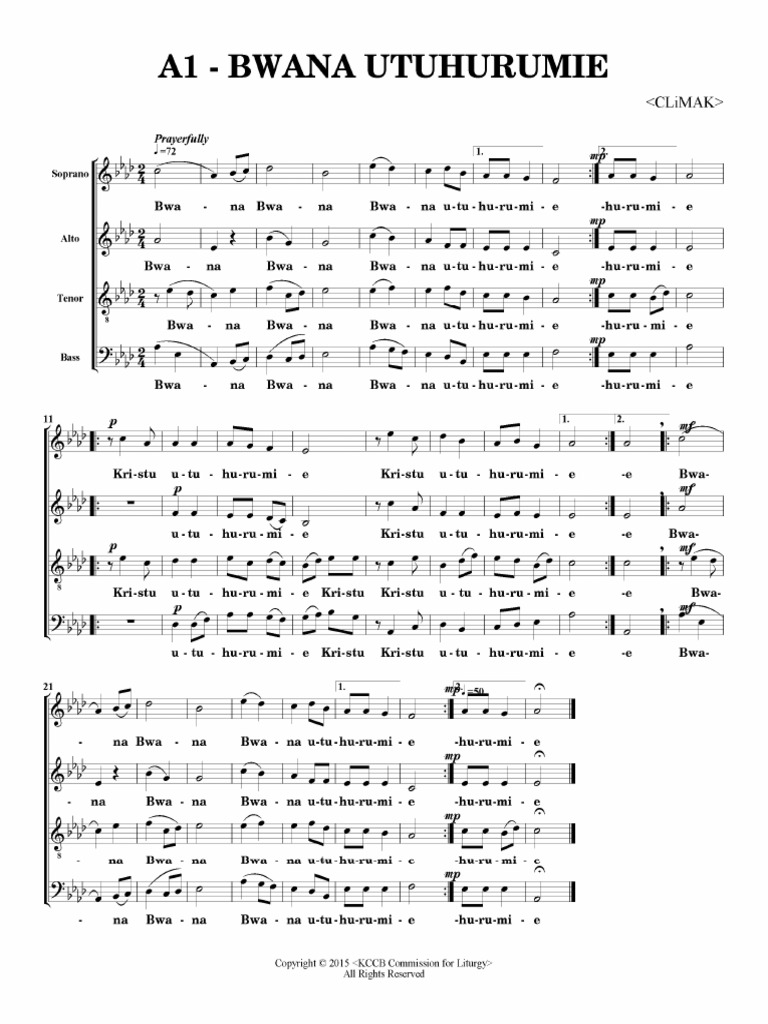 Subukia Mass Sheet Climak | PDF