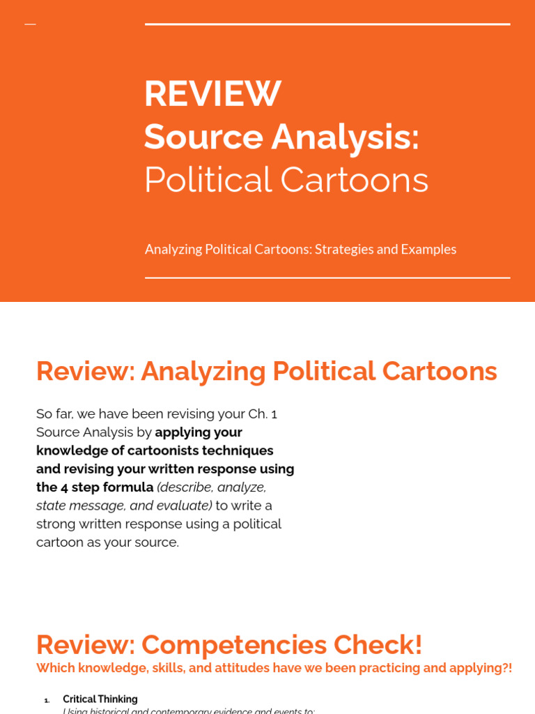 Review - Analyzing Political Cartoons | PDF | Brainstorming | Critical ...
