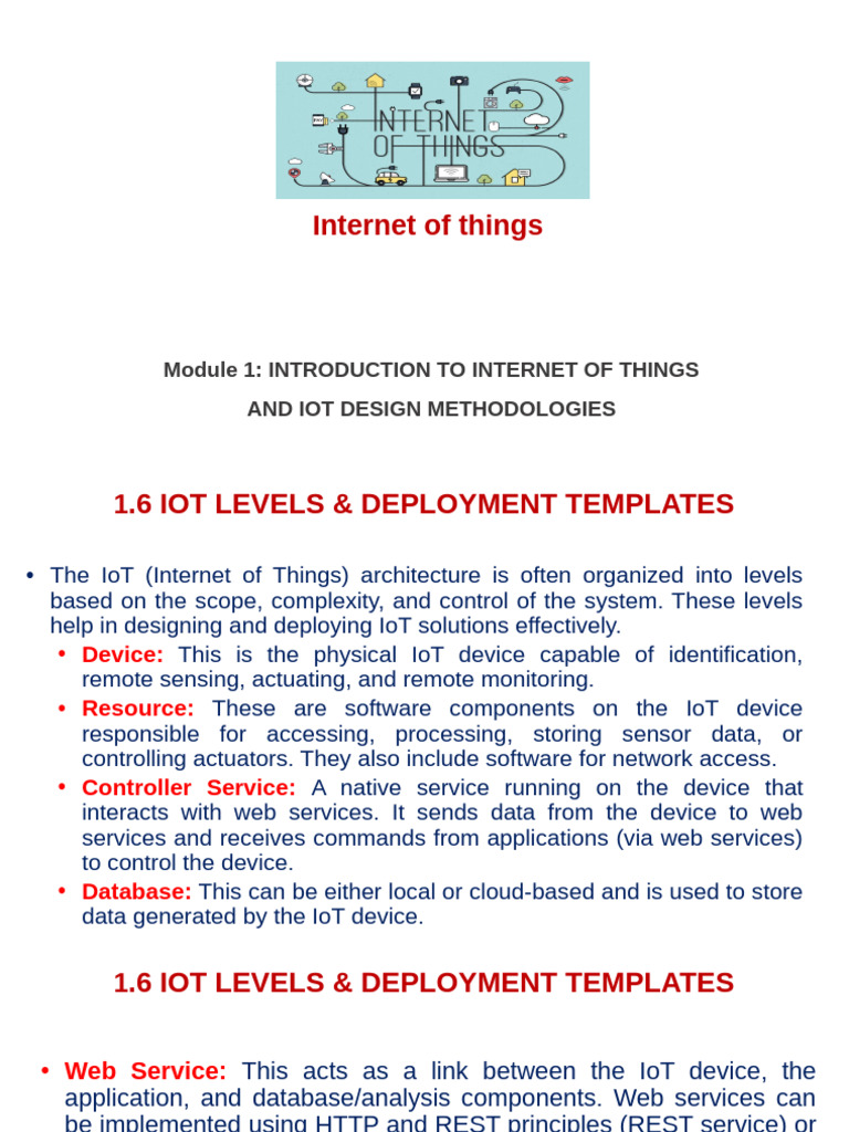 IoT Levels and Deployment Templates | PDF | Internet Of Things | World ...