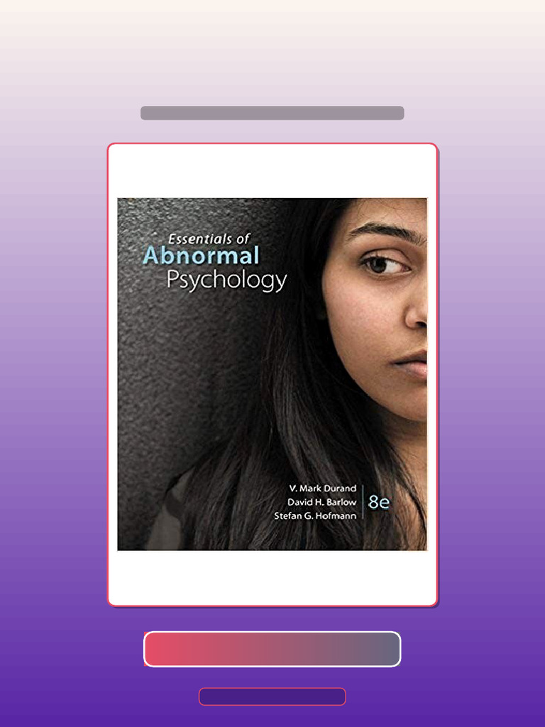 Essentials of Abnormal Psychology 8th Edition by V Mark Durand Get It ...