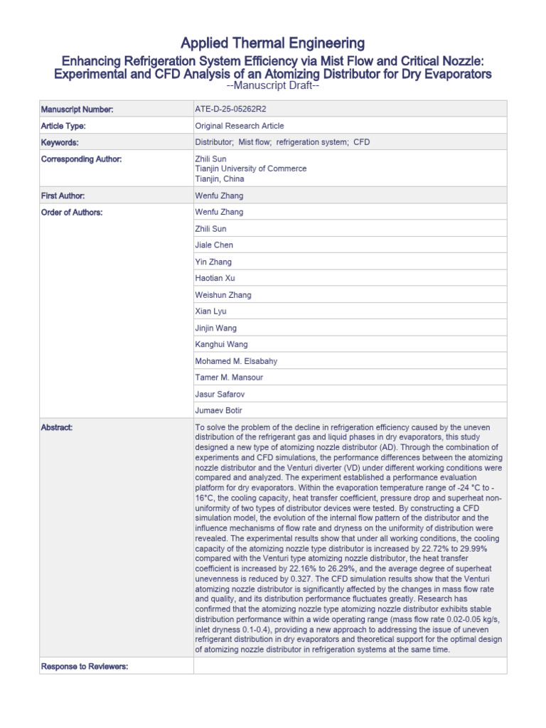 Applied Thermal Engineering | PDF | Heat Transfer | Heat Exchanger